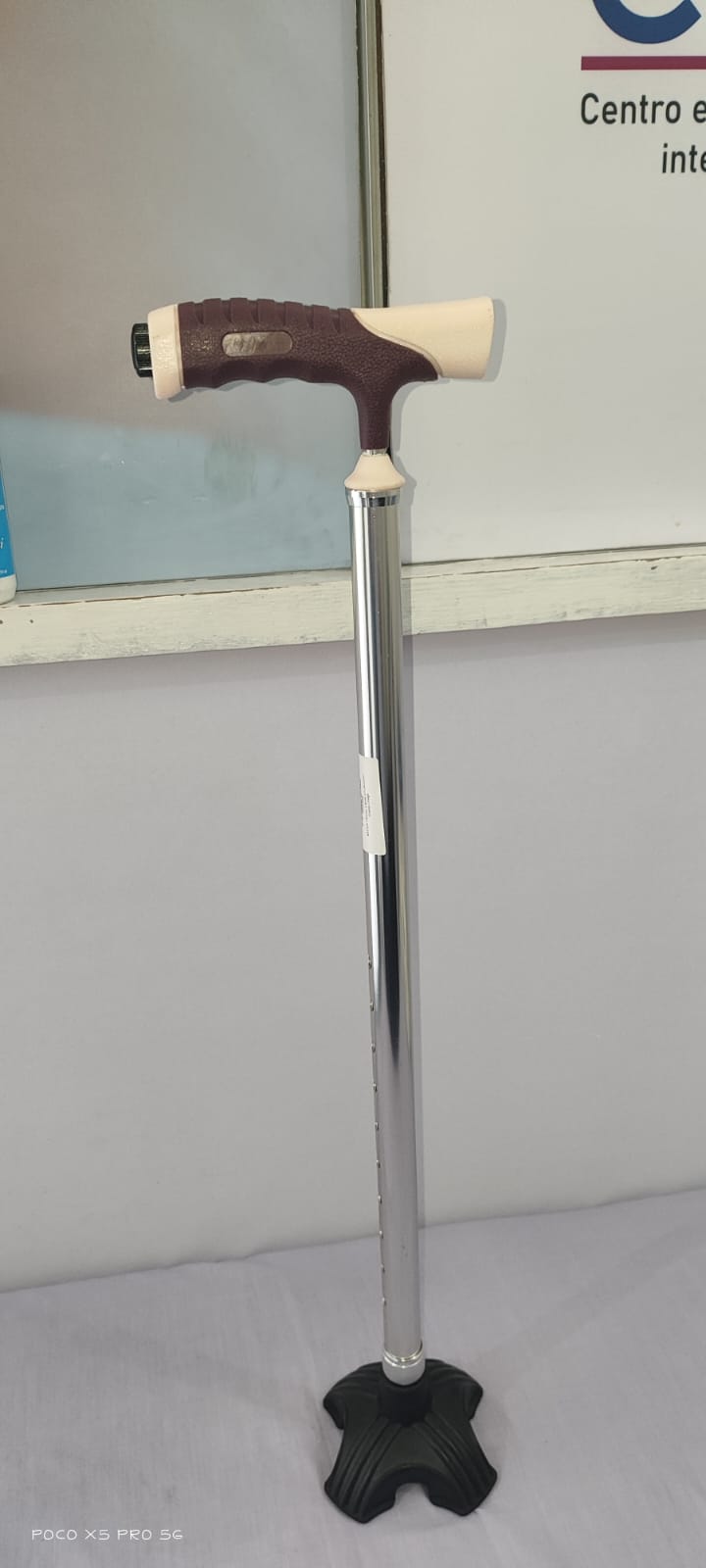 Bastón con Linterna 4 patas Mango bicolor – Cerina Ortopédicos